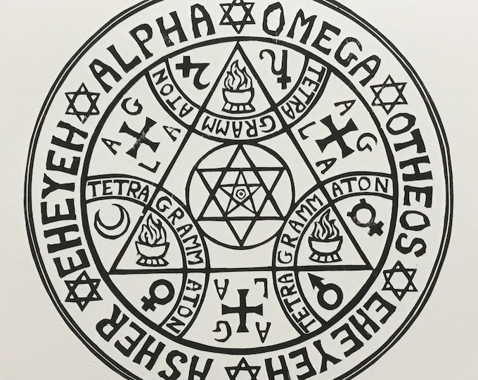 Enochian Sigil of Protection - Magickal Occult Print - Etsy