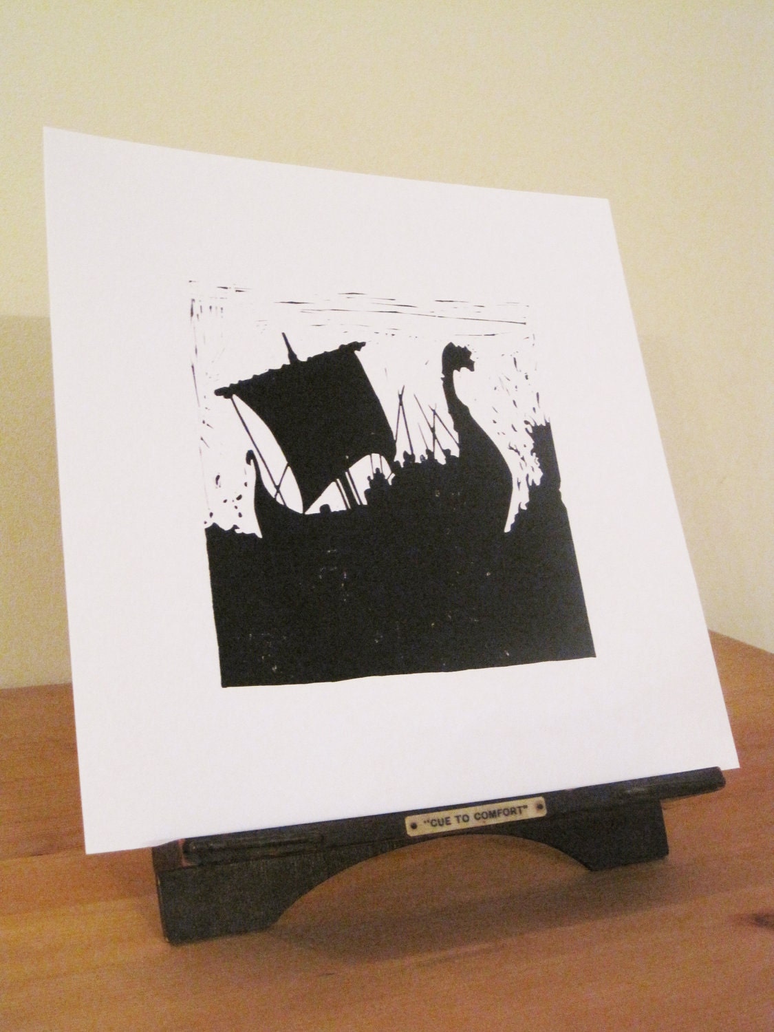 Beowulf Sets Sail - Silhouette Print - Etsy