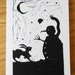 Christmas Linocut Greetings Card - Silhouette Snowman - Etsy