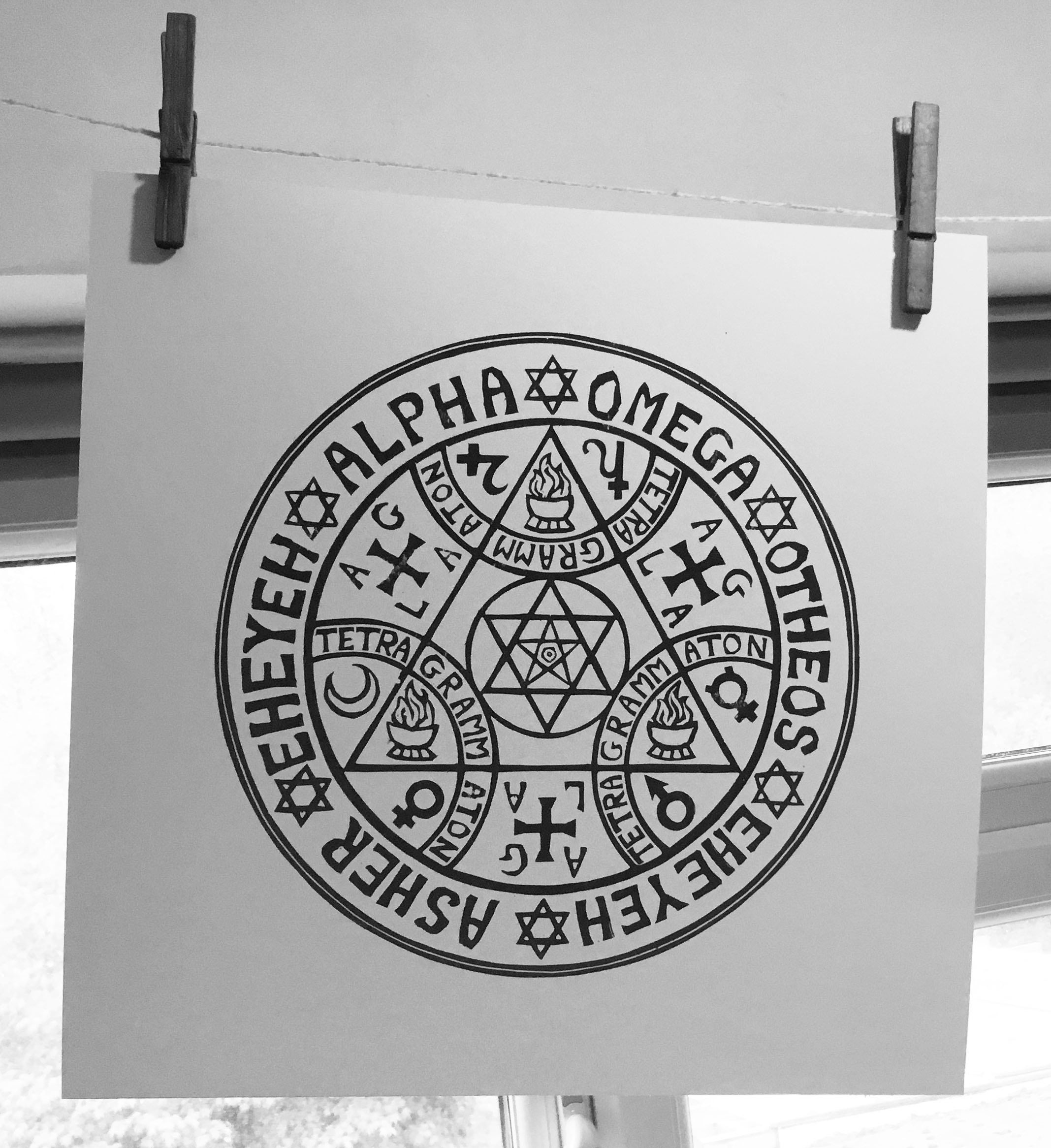 Enochian Sigil of Protection - Magickal Occult Print - Etsy