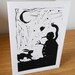 Christmas Linocut Greetings Card - Silhouette Snowman - Etsy