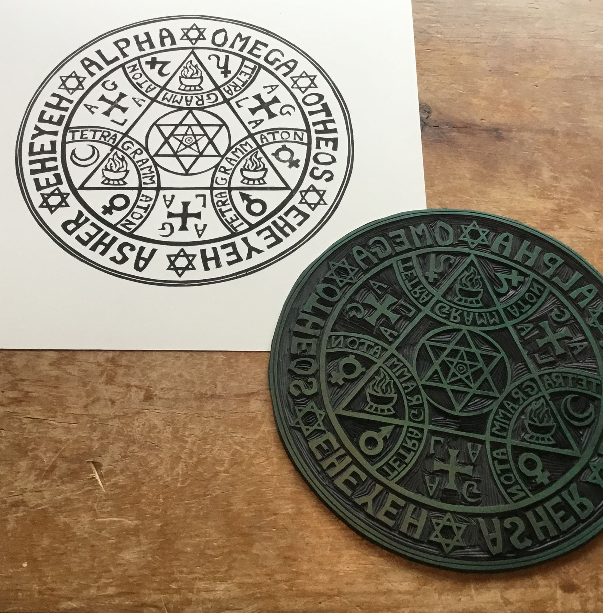 Enochian Sigil of Protection - Magickal Occult Print - Etsy