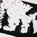 Christmas Linocut Greetings Card - Silhouette Snowman and Friends - Etsy
