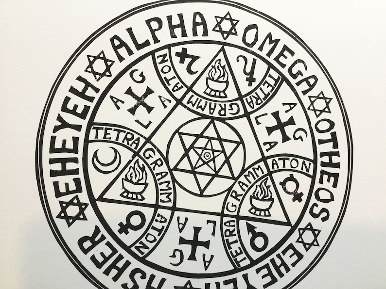 Enochian Sigil of Protection - Magickal Occult Print - Etsy