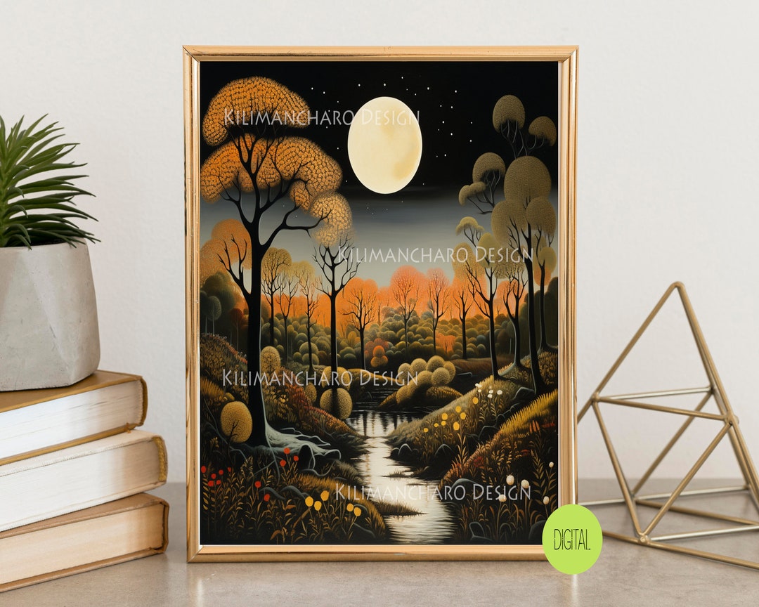 Fall Feeling No 1 Fall Decor Printable Painting Rustic Wall Art Autumn ...