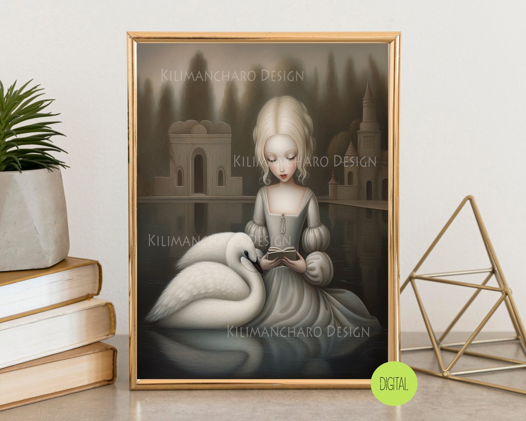 Swan Princess | Low Brow Printable Wall Art | Pop Surrealism ...