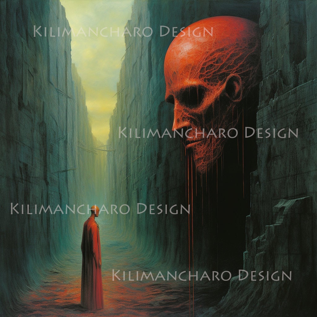 The Hypnotist | Surreal Creepy Printable Wall Art | Surreal Fantasy Art ...