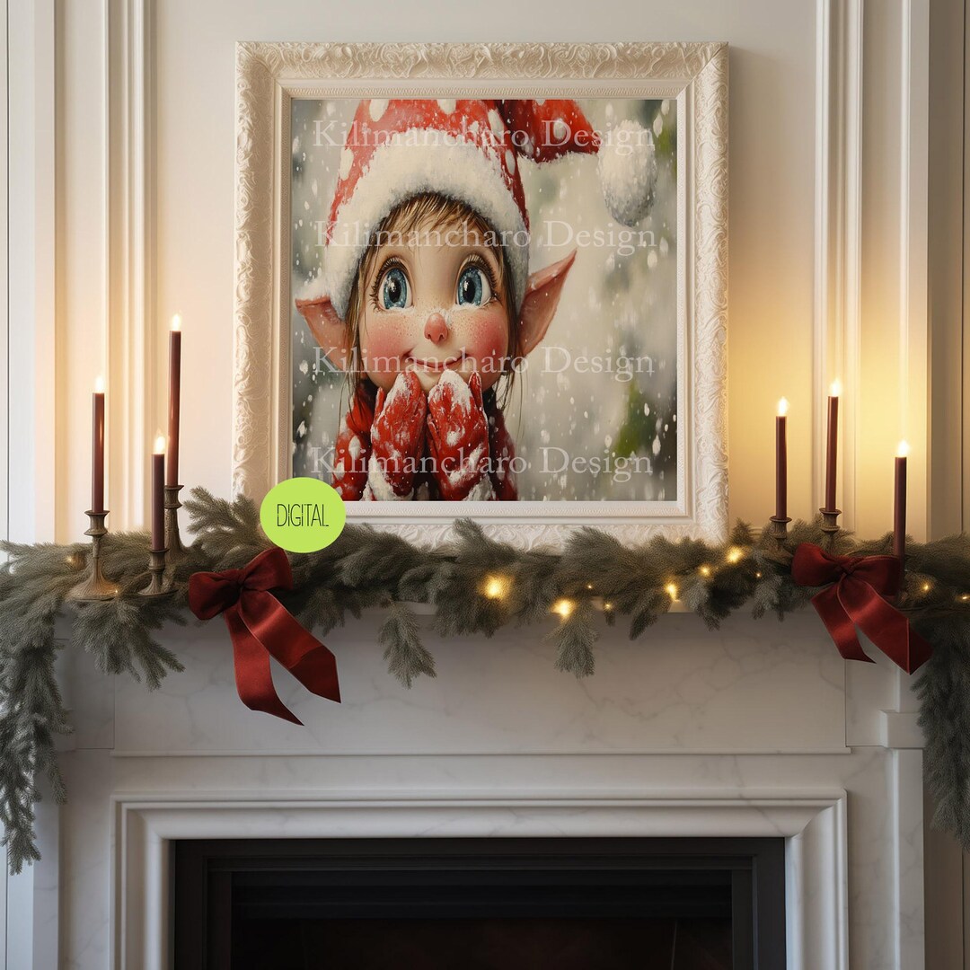 Low Brow Christmas Elf| Limited Edition Printable Wall Art| Winter ...