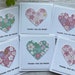Set of 6 Mini Note Cards ~ Tiny Cherry Blossoms ~ 3x3 Cards W/envelopes ...