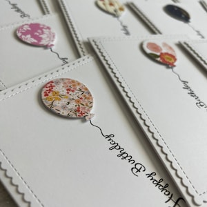 Handmade Happy Birthday Note Cards Set of 3 ~ Birthday Balloon ~ Blank ...