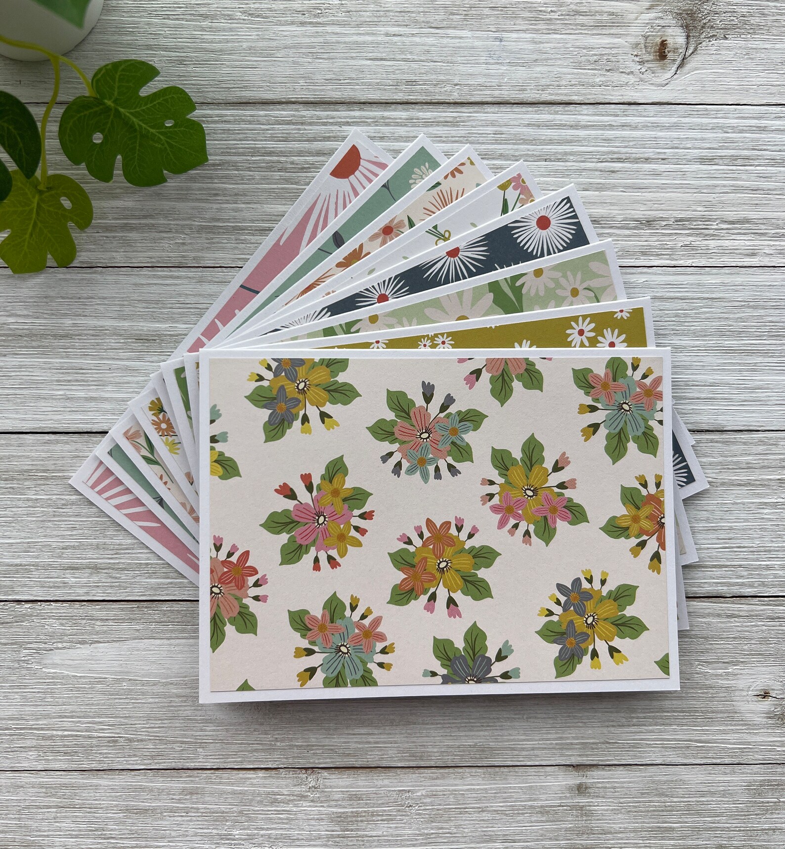 Note Cards Set of 8 ~ Flowers ~ All Occasion ~ Thank You ~ Spring ...