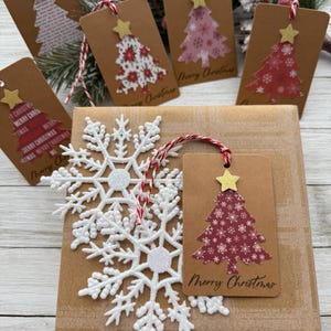 Handmade Merry Christmas Holiday Gift Tags - Set of 9 Christmas Tree ...