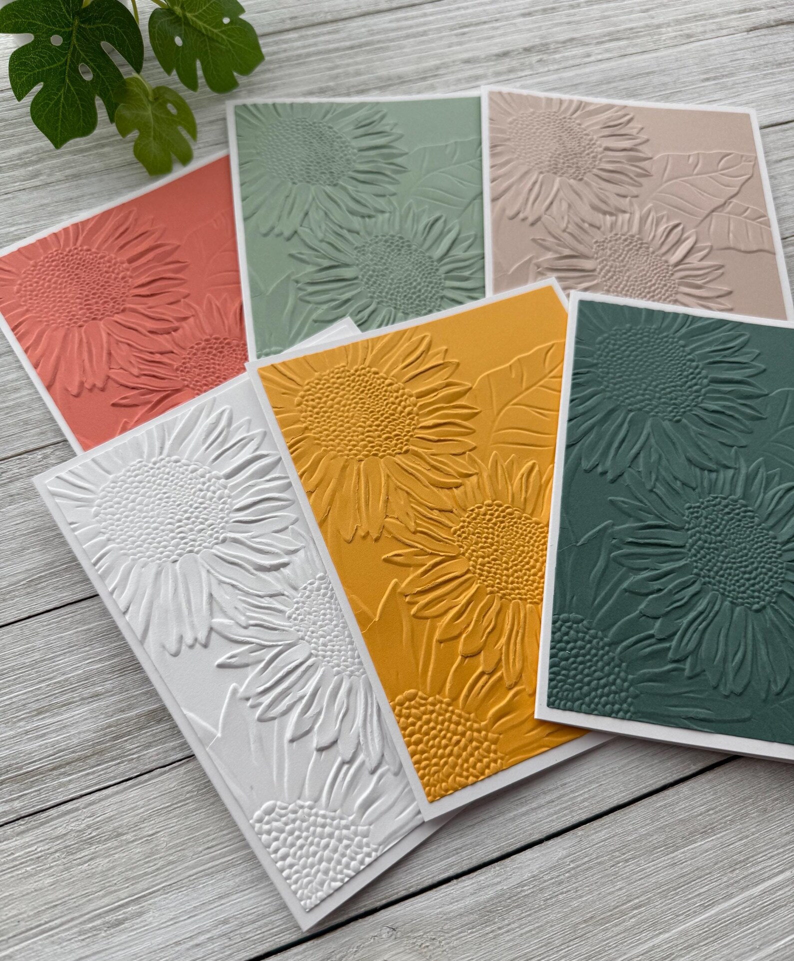 Embossed A2 Note Cards Set ~ Sunflowers ~ Flowers ~ Birthday ~ Thank ...