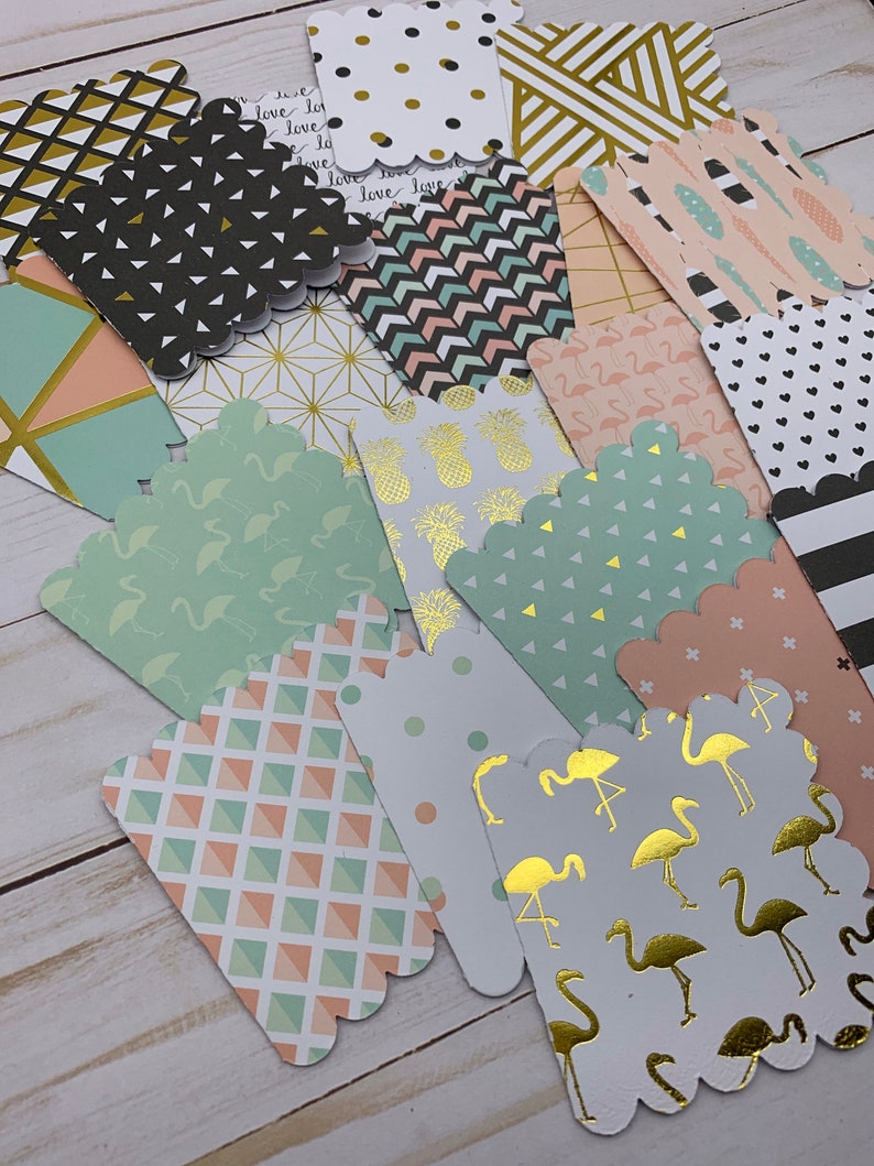 Assorted Note Cards Set of 20 Mini Scalloped Notecards 3x3 | Etsy