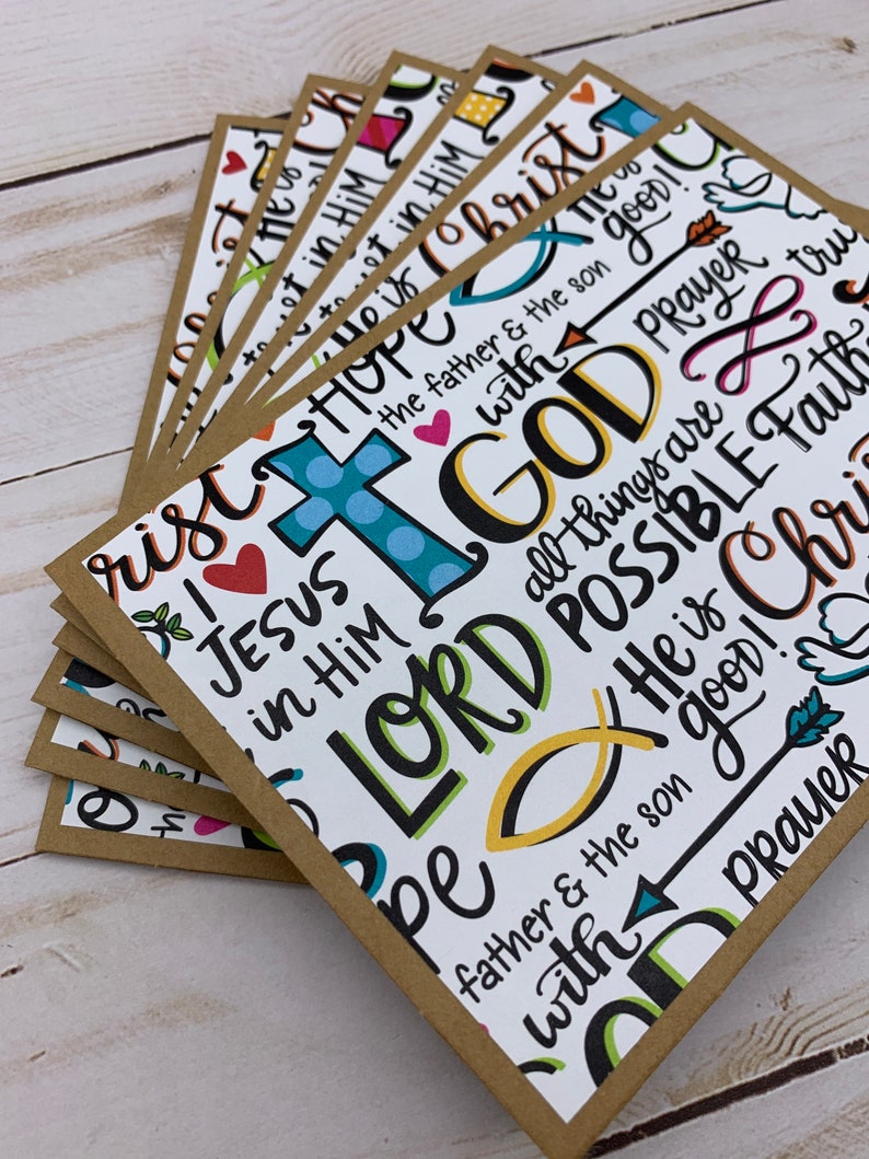 Handmade Note Cards Set of 6 Bible Verse Faith Prayers - Etsy