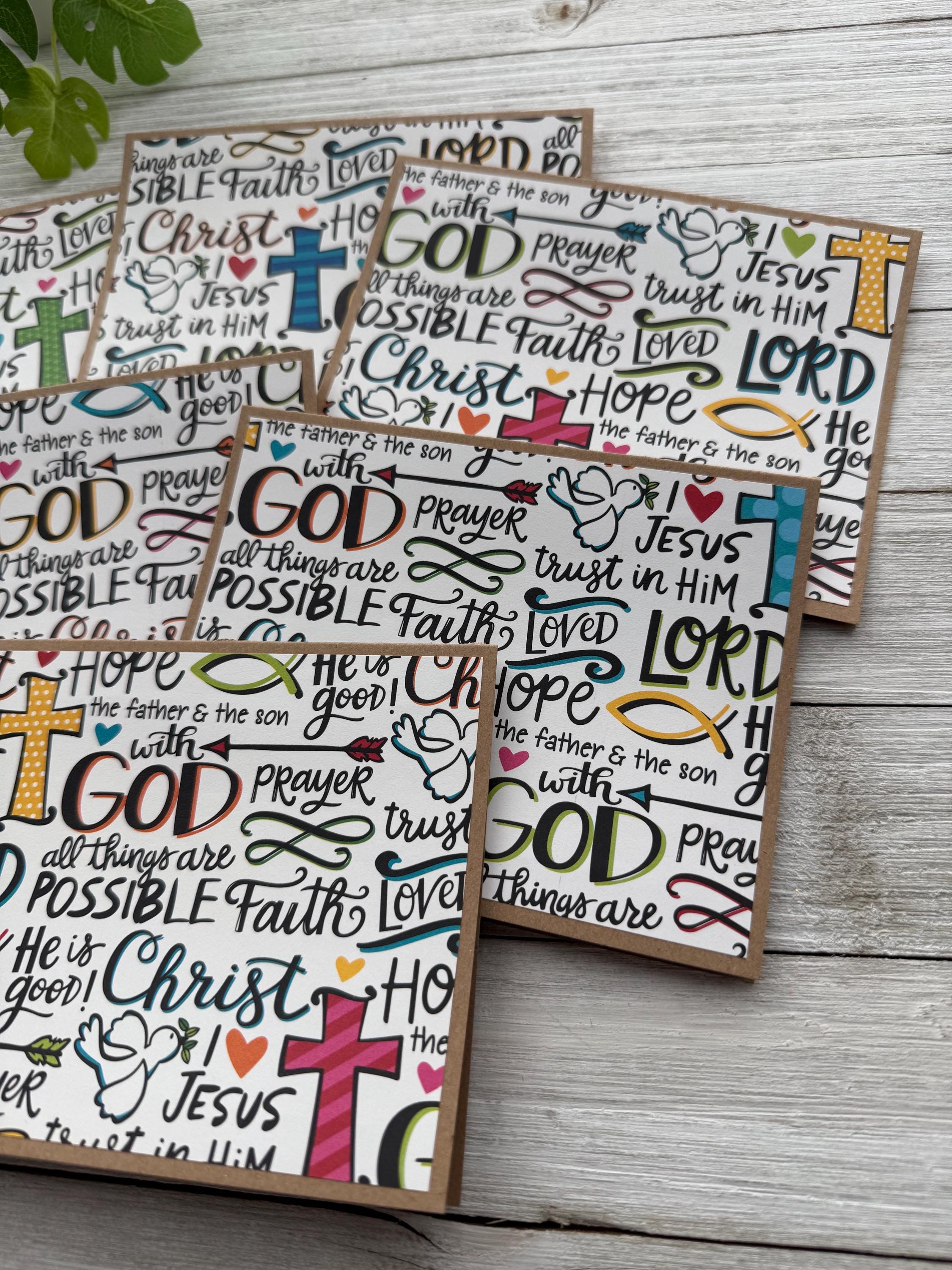 Handmade Note Cards Set of 6 ~ Bible Verse ~ Faith ~ Prayers ~ All ...