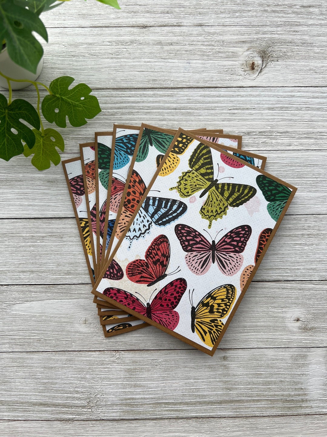 Note Cards Set of 6 ~ Monarch Butterfly ~ Colorful Butterflies ~ All ...