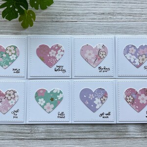 Set of 8 Mini Note Cards ~ Cherry Blossoms ~ 3x3 Cards W/envelopes ...