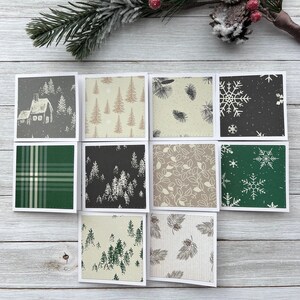 Set of 10 Mini Note Cards ~ 3x3 Blank Cards With Envelopes ~ Holiday ...