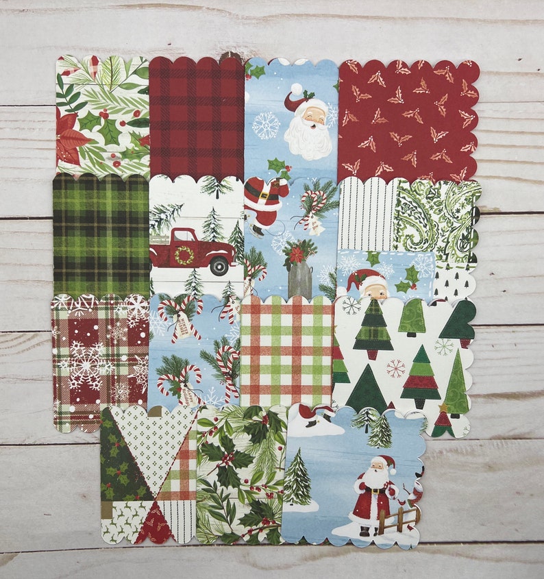 Assorted Note Cards Set of 15 Mini Scalloped Notecards 3x3 - Etsy