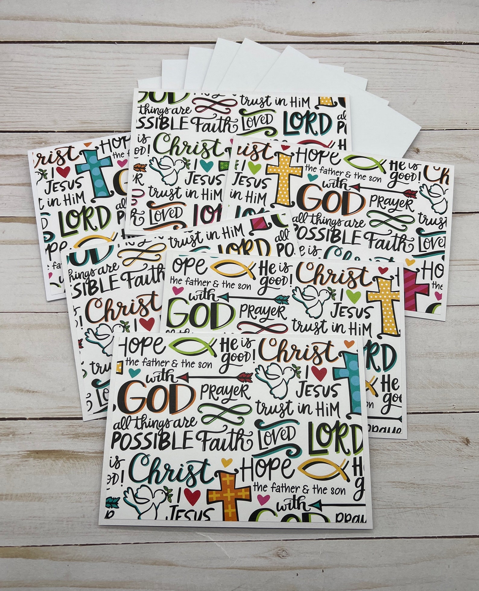 Handmade Note Cards Set of 6 Bible Verse Faith Prayers - Etsy