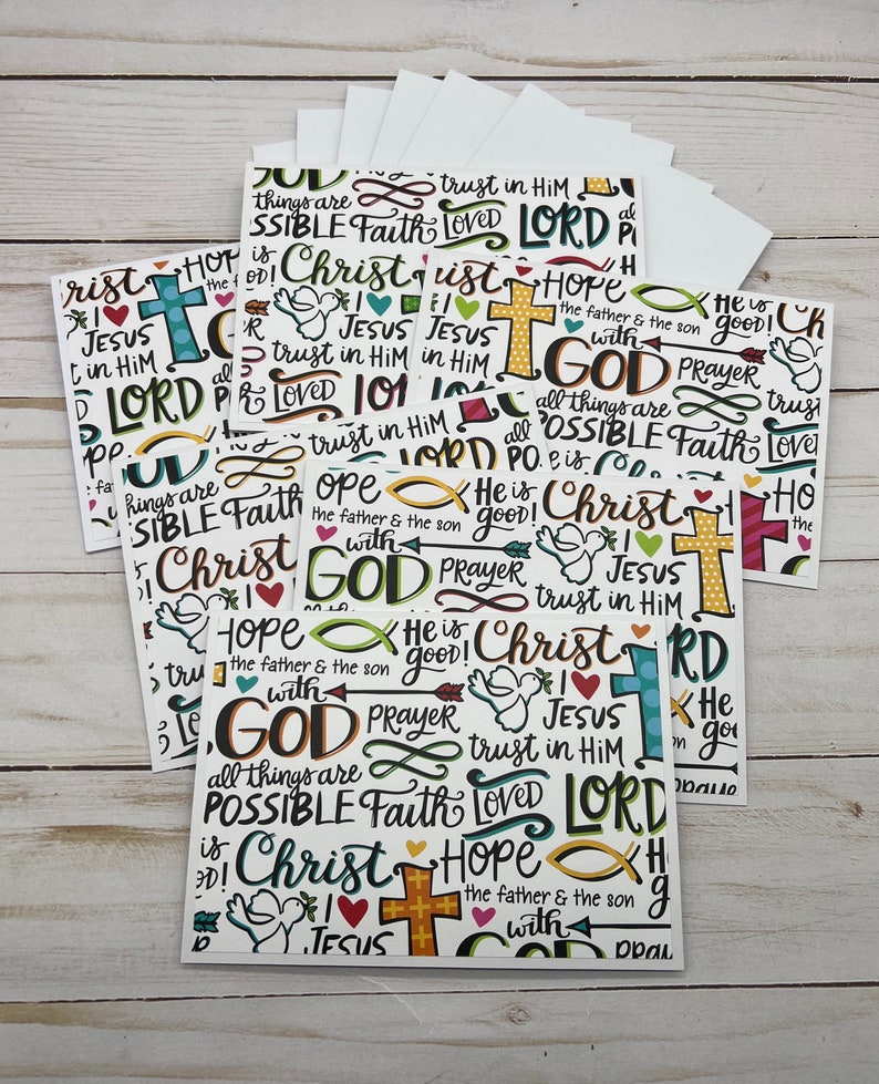 Handmade Note Cards Set of 6 Bible Verse Faith Prayers - Etsy