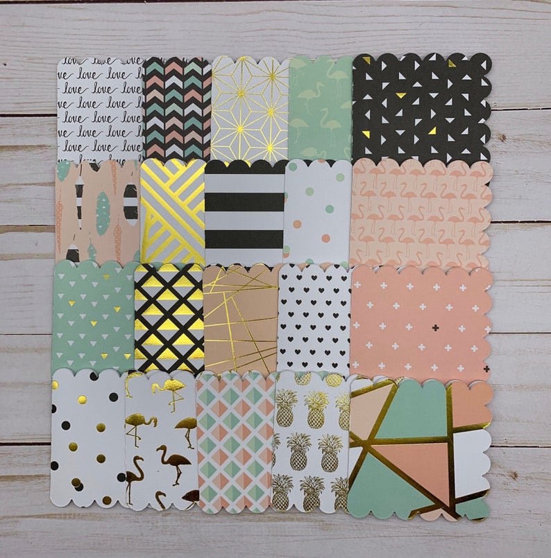 Assorted Note Cards Set of 20 Mini Scalloped Notecards 3x3 - Etsy