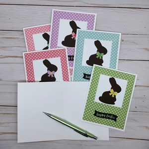 Happy Easter Thank You Chocolate Bunny Rabbit Handmade Greeting/note ...