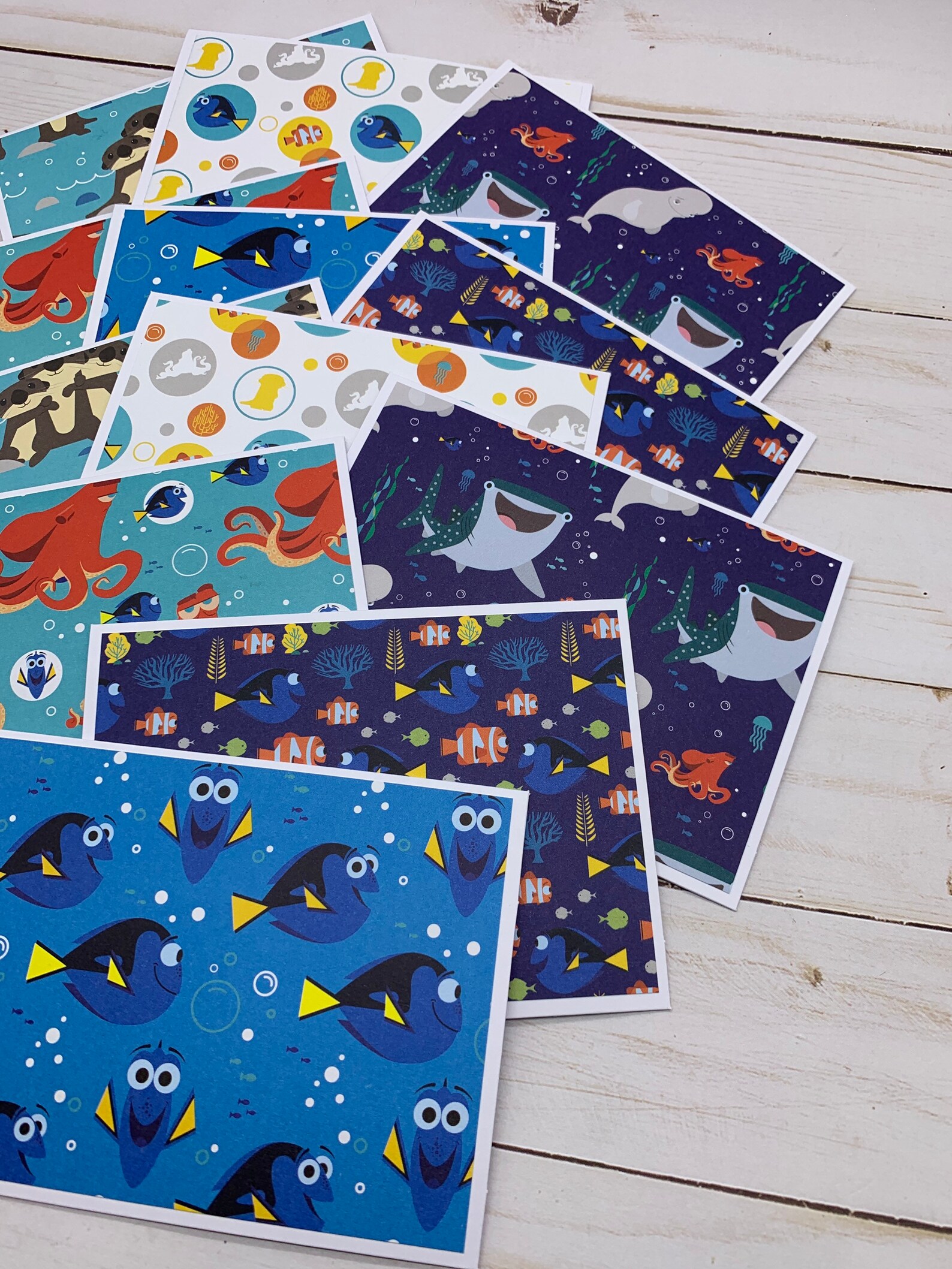 Handmade Note Cards Set of 12 Finding Dory Nemo and - Etsy