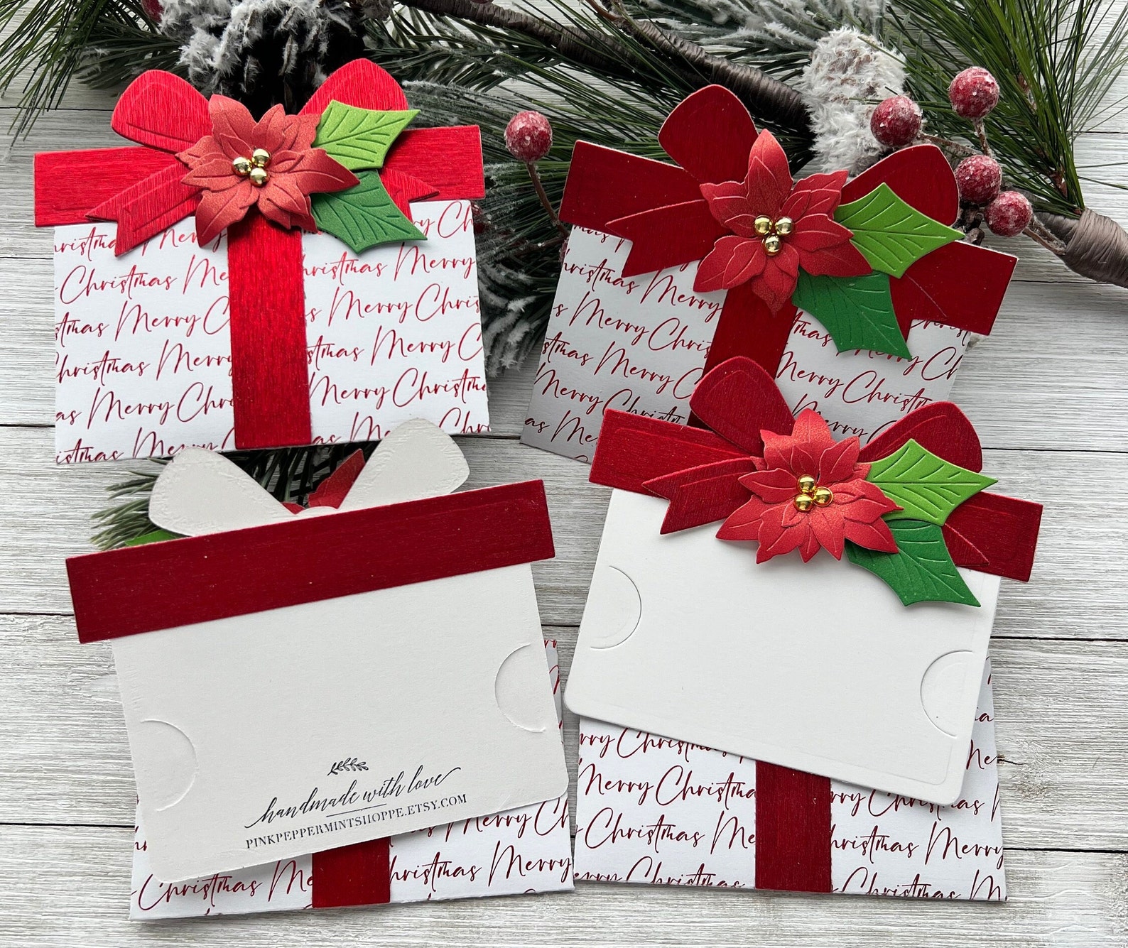 Handmade Christmas Gift Card Holders - Holiday Presents Gift Card or ...
