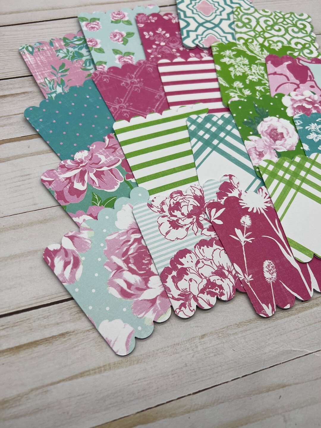 Assorted Note Cards Set of 20 Mini Scalloped Notecards 3x3 Blank Card ...