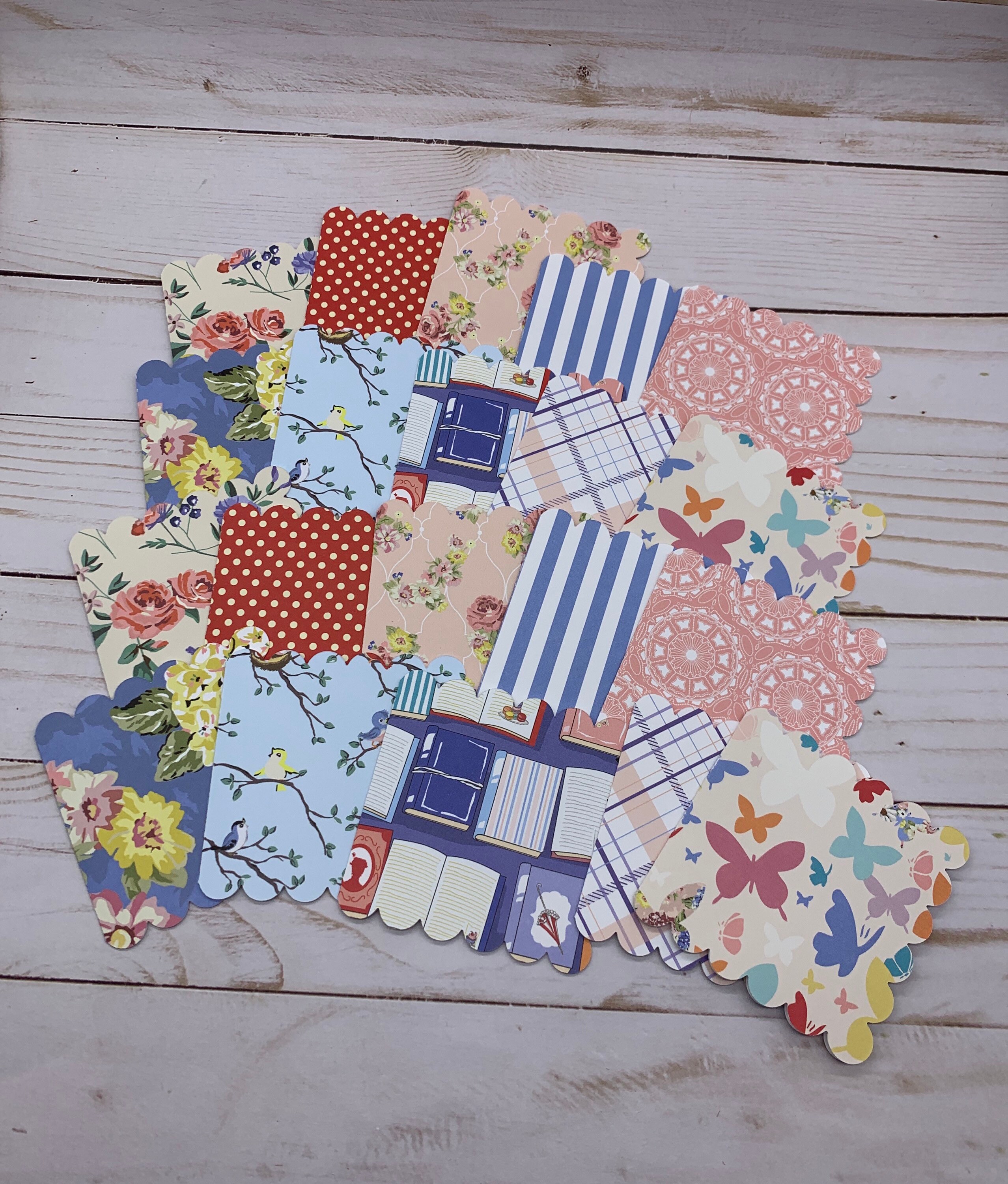 Assorted Note Cards Set of 20 Mini Scalloped Notecards 3x3 | Etsy