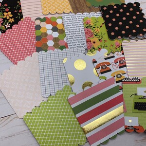 Assorted Note Cards - Set of 18 Mini Scalloped Notecards ~ 3x3 Blank ...