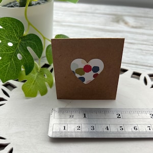 Handmade Mini Notes - 2” Mini Square Heart Cards ~ Assorted Tiny Love ...