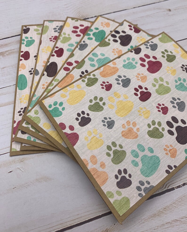 Handmade Note Cards Set of 6 Thank You Pet Lover Cats | Etsy
