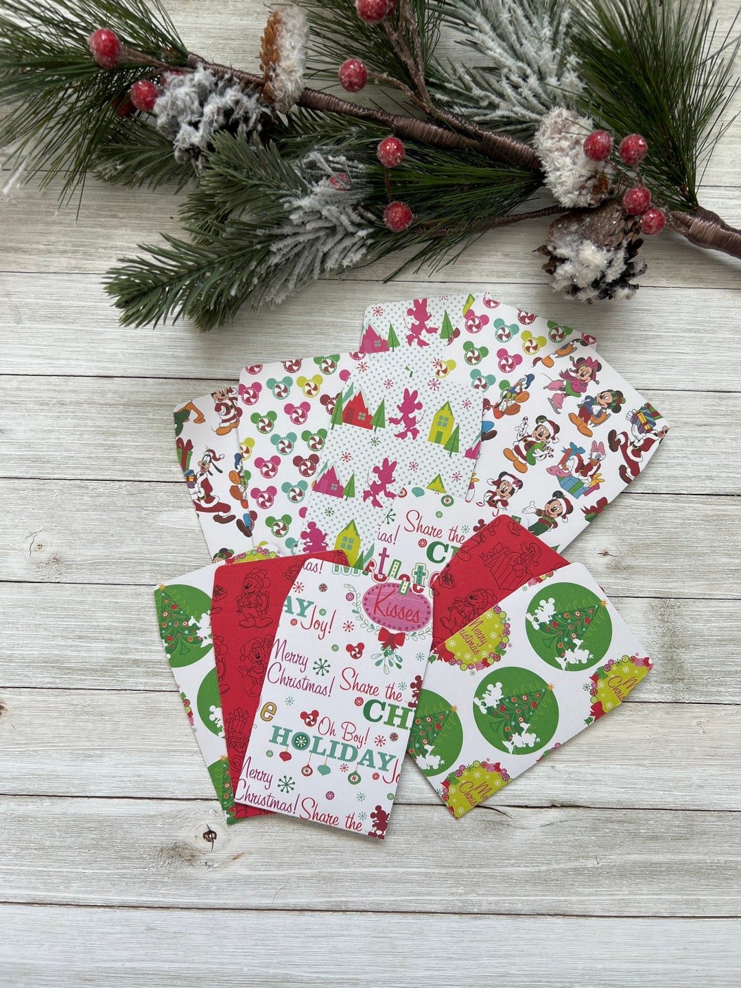 Handmade Gift Card Holders Christmas Mickey Mouse & Friends Gift Set ...