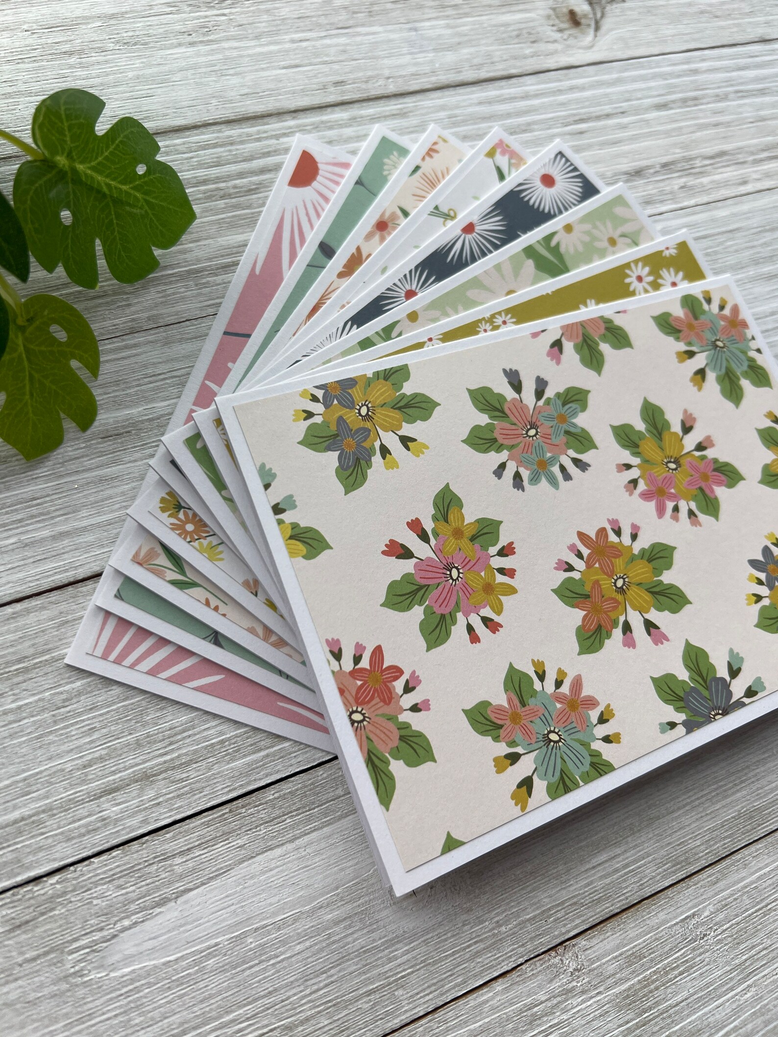 Note Cards Set of 8 ~ Flowers ~ All Occasion ~ Thank You ~ Spring ...
