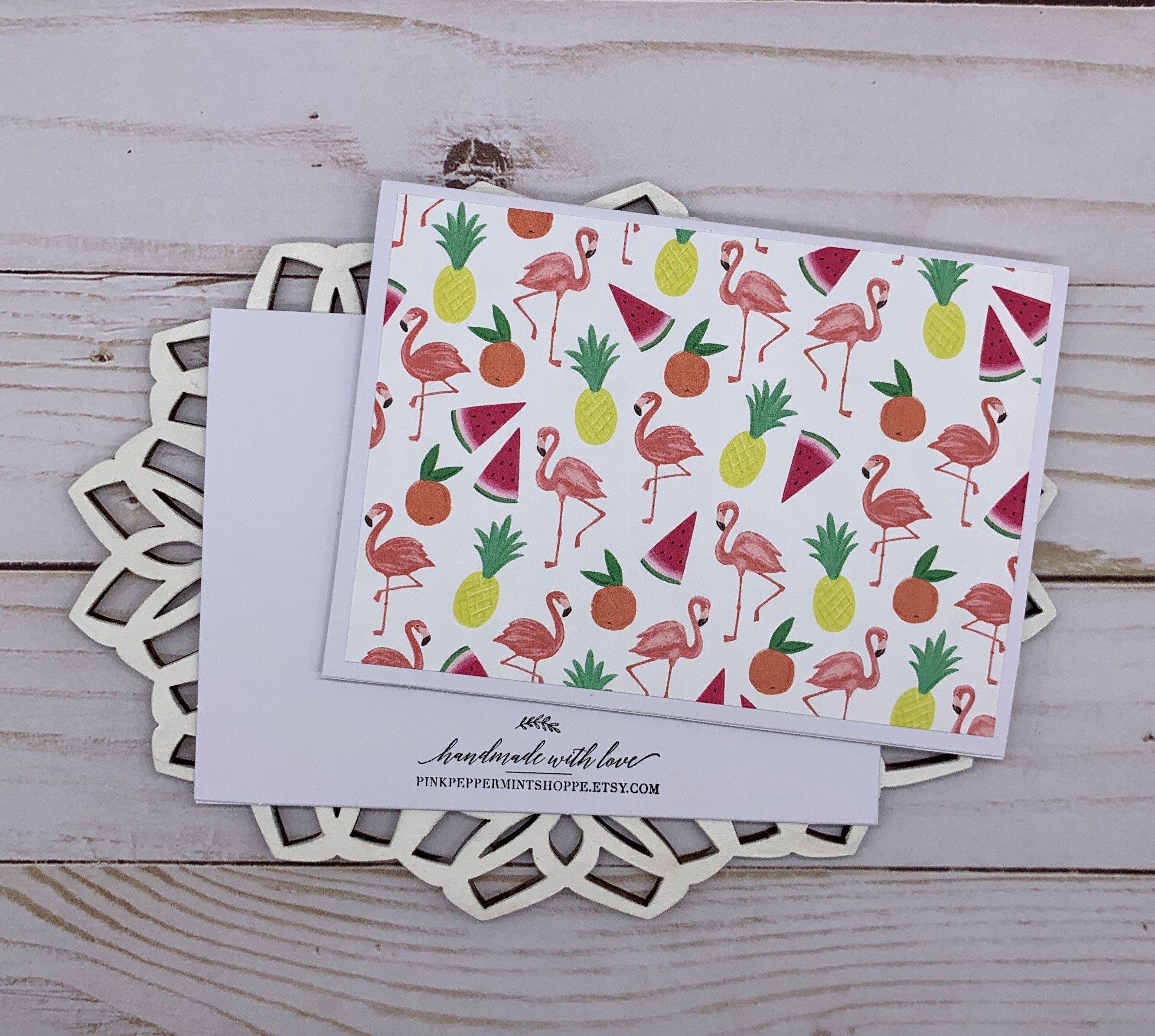 Paper Set of 12 Blank A2 Stationery Handmade Cards for a Year ~ Thank ...