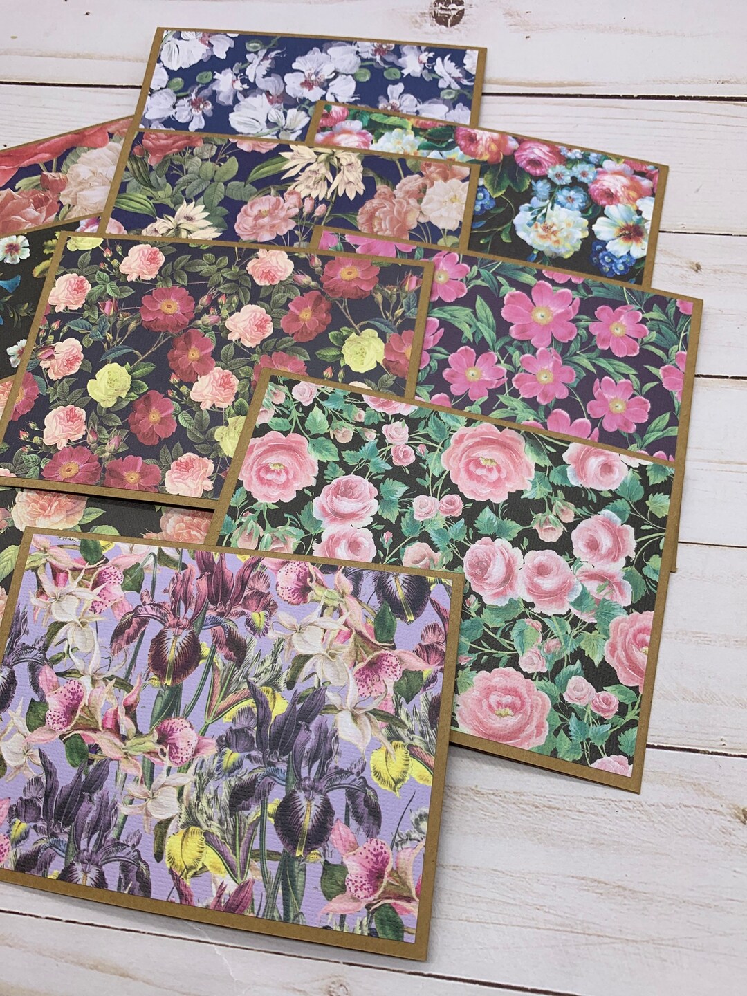Note Cards Set of 10 ~ All Occasion ~ Flowers ~ Florals ~ Pretty Petals ...