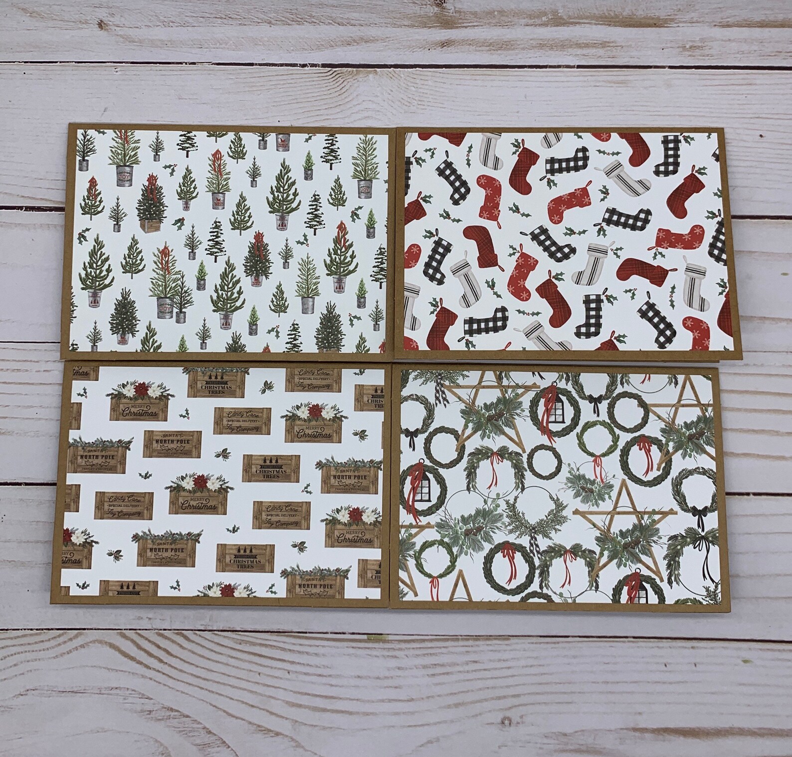 Handmade Note Cards Set of 8 ~ All Occasion ~ Farmhouse Christmas ...