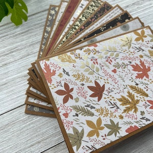 Note Cards Set of 10 Fall Leaves Autumn Foliage Thanksgiving Thank You ...