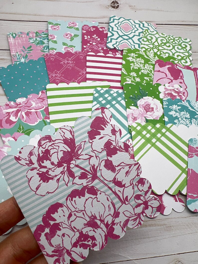 Assorted Note Cards Set of 20 Mini Scalloped Notecards 3x3 - Etsy