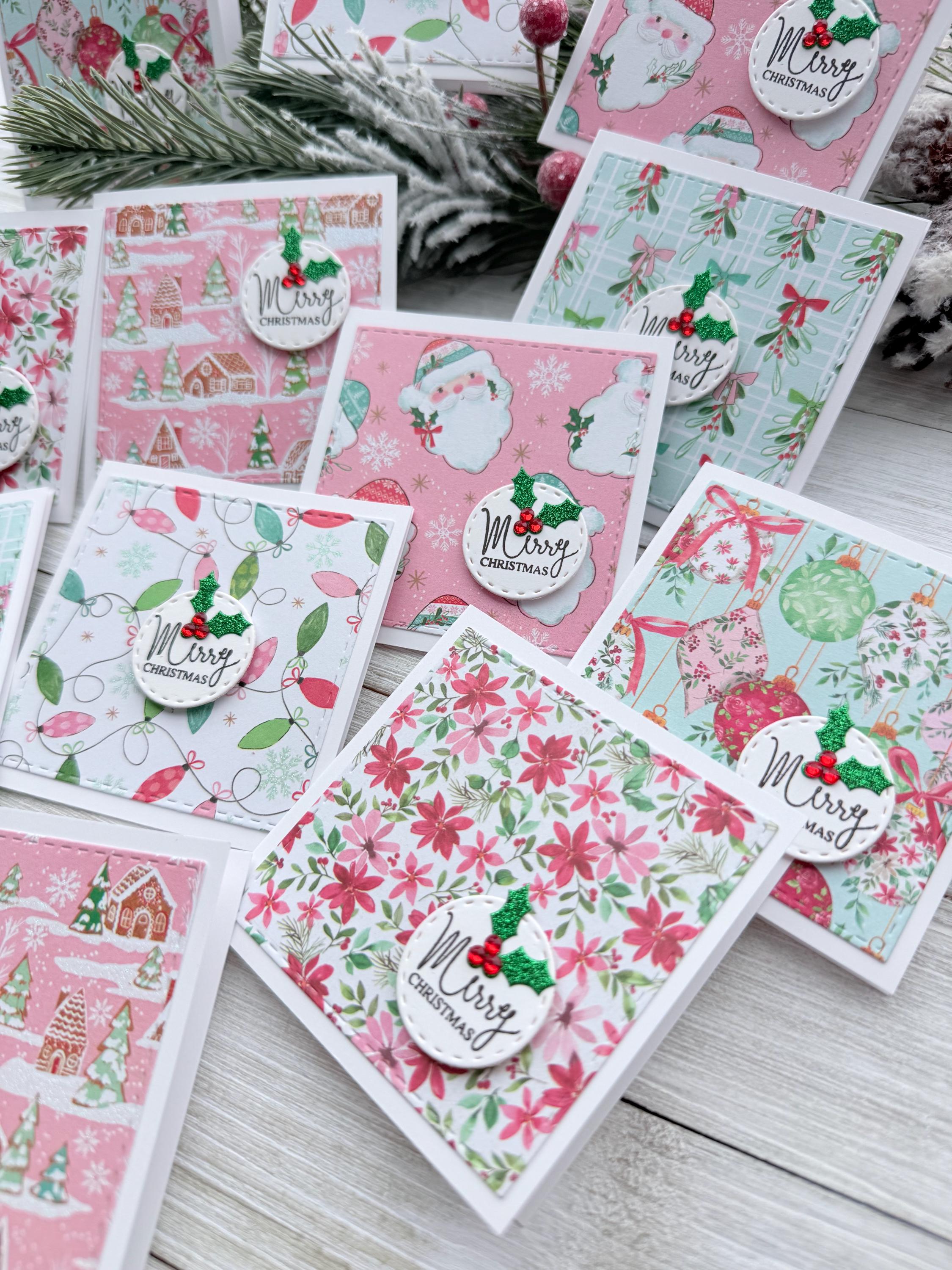Set of 6 Mini 3x3 Note Cards ~ Christmas Stationery ~ Gift Tags - Etsy