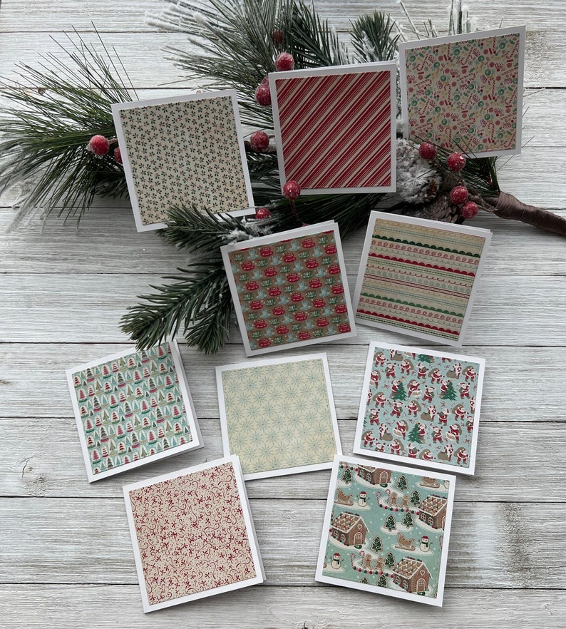 Set of 10 Mini Note Cards ~ 3x3 Blank Cards With Envelopes ~ Lunch Box ...