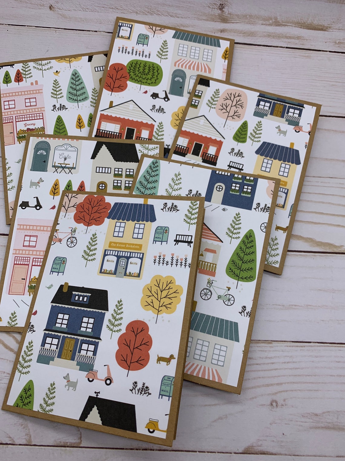 Handmade Note Cards Set of 6 Welcome Home Houses | Etsy