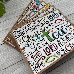 Handmade Note Cards Set of 6 ~ Bible Verse ~ Faith ~ Prayers ~ All ...