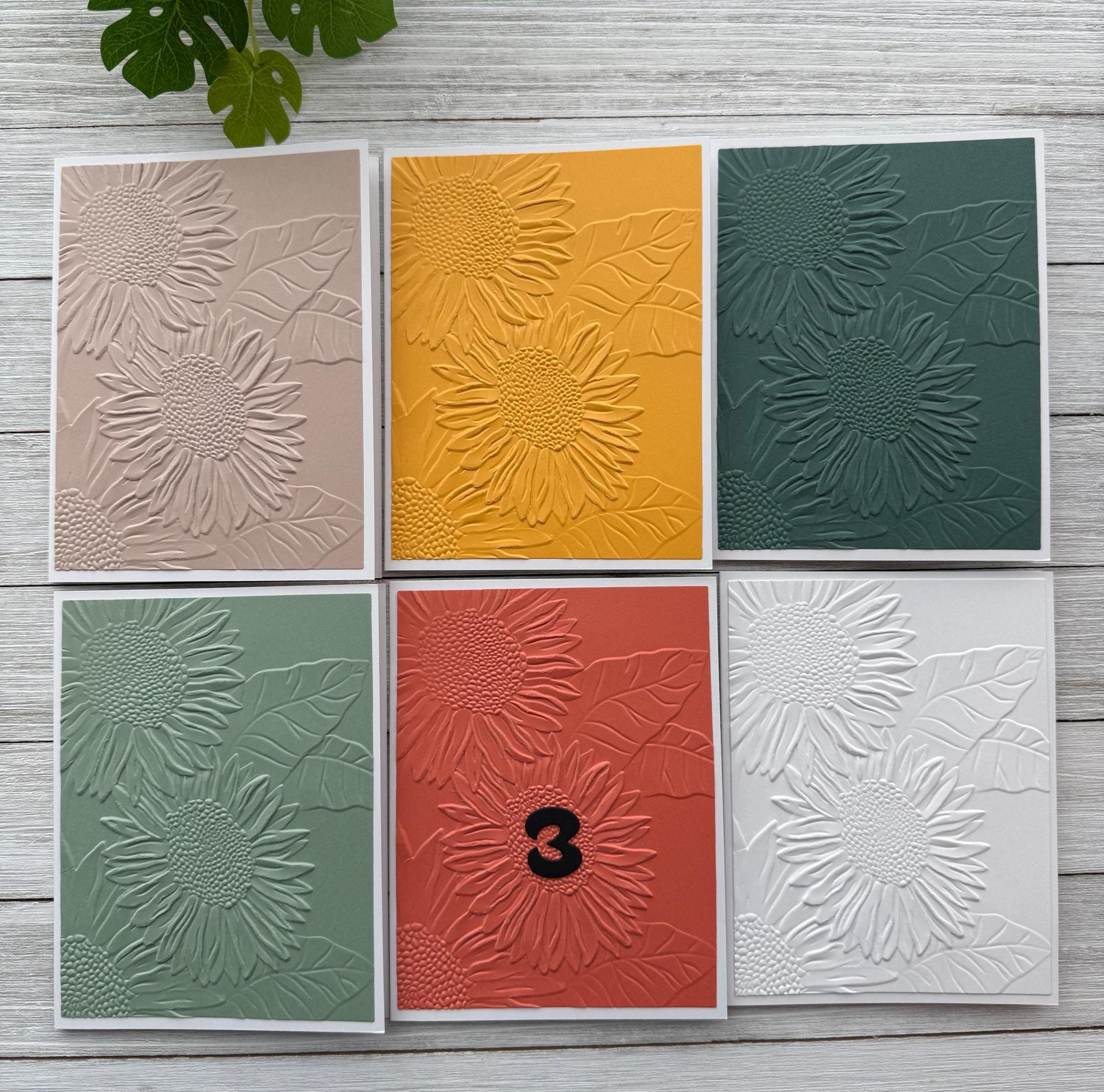 Embossed A2 Note Cards Set ~ Sunflowers ~ Flowers ~ Birthday ~ Thank ...