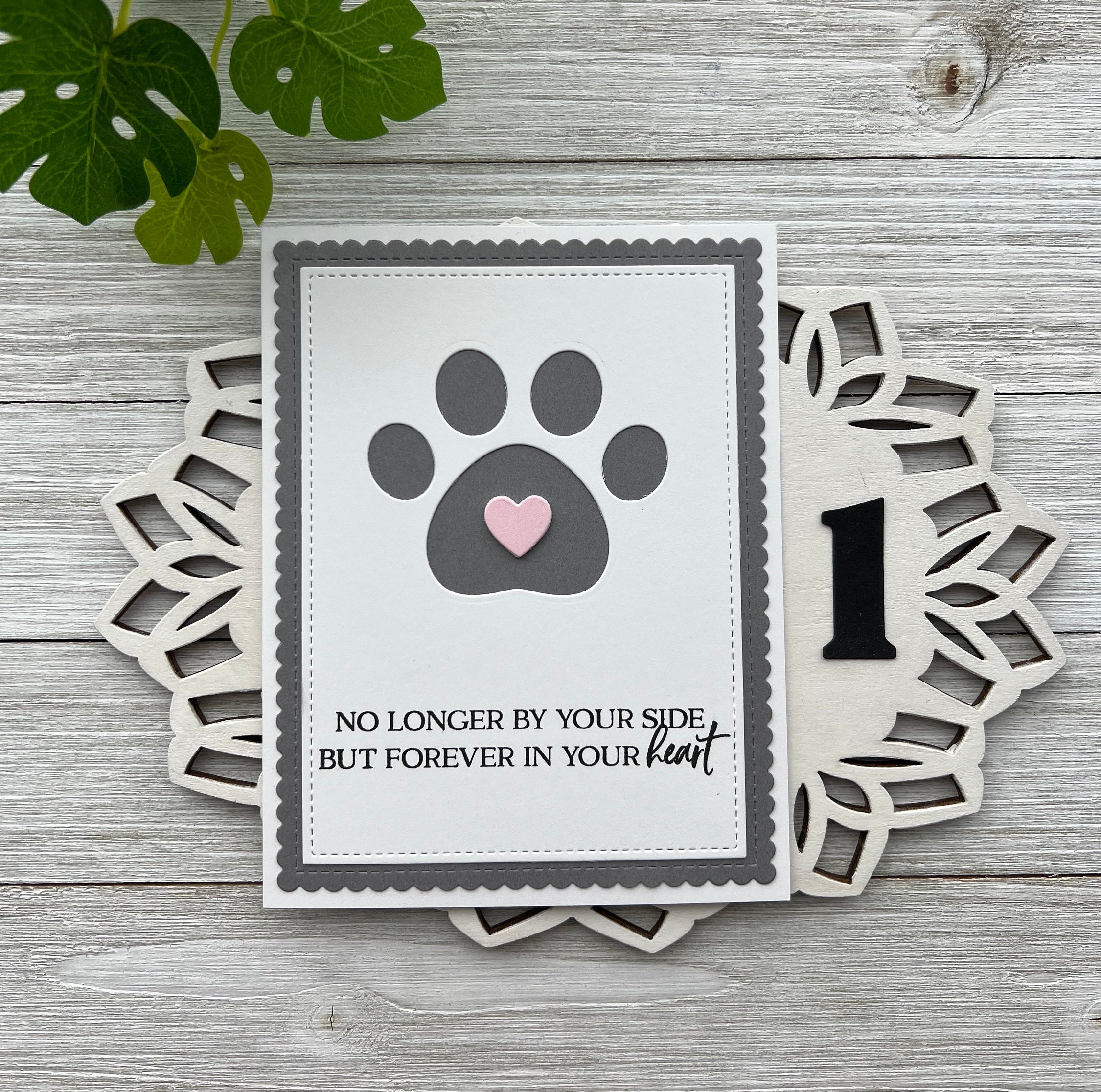 Handmade Single Note Card ~ Cat ~ Dog ~ Pet Sympathy ~ Thinking of You ...