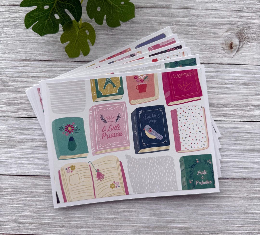 Note Cards Set of 6 ~ All Occasion ~ Book Lovers ~ Books Reader ...