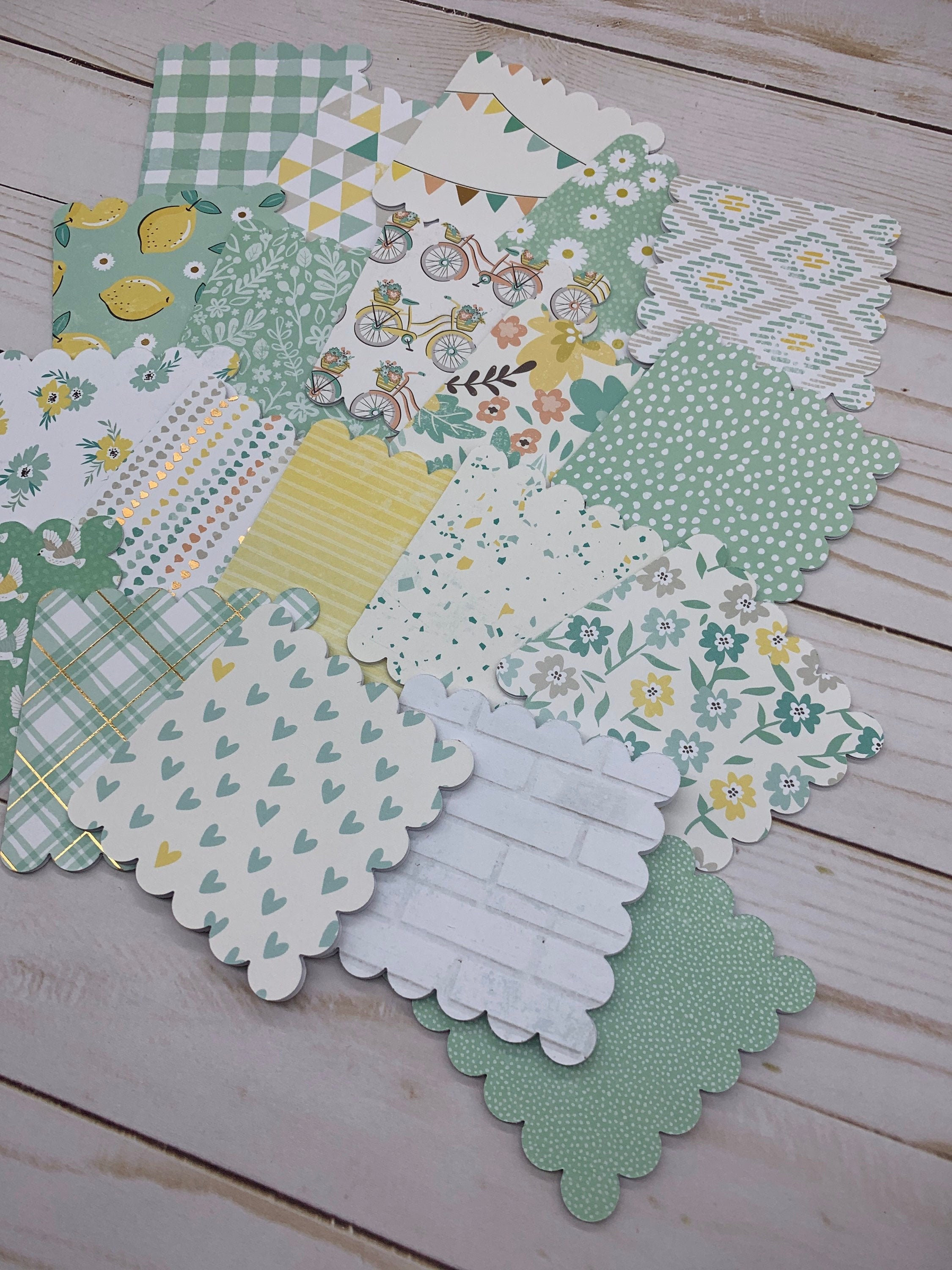 Assorted Note Cards Set of 20 Mini Scalloped Notecards 3x3 | Etsy